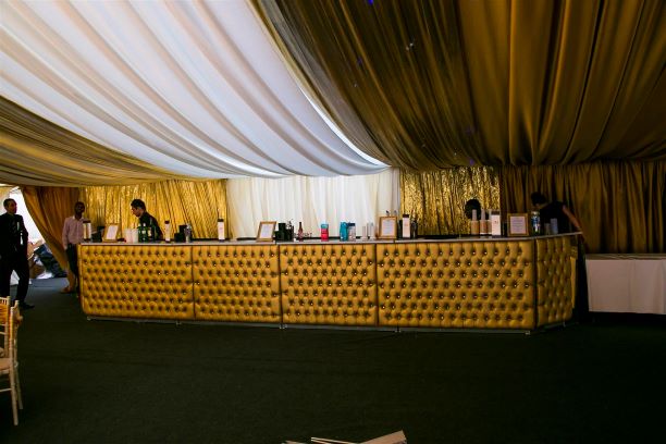 Gold Chesterfield Bar Hire - Eventologists