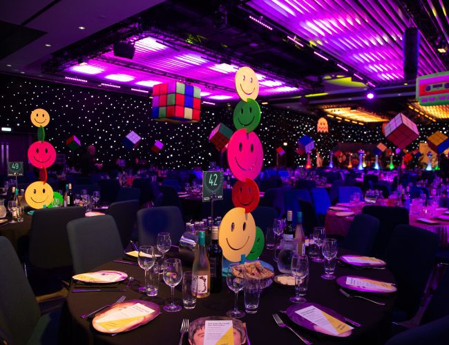 Smiley Face 90s Theme Table Centre - Eventologists