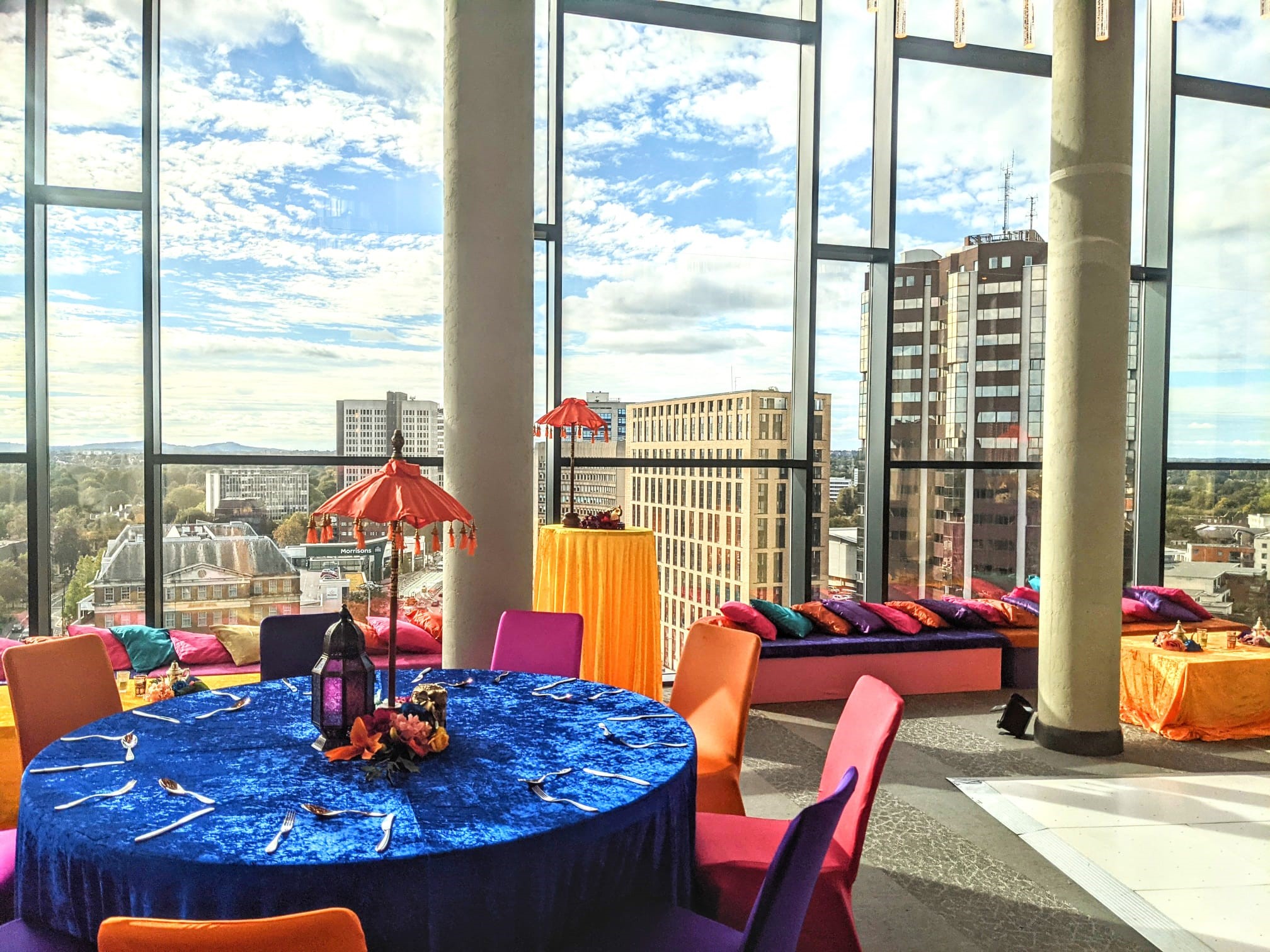Bollywood Theme Parasol Table Centre - Eventologists