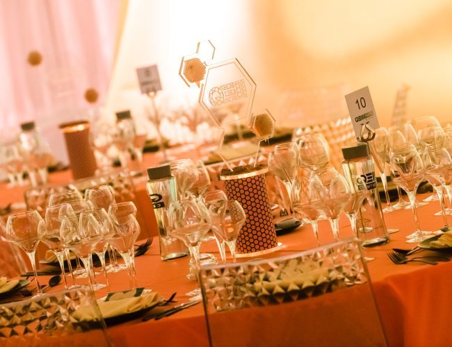 Branded Bespoke Table Centres - Eventologists