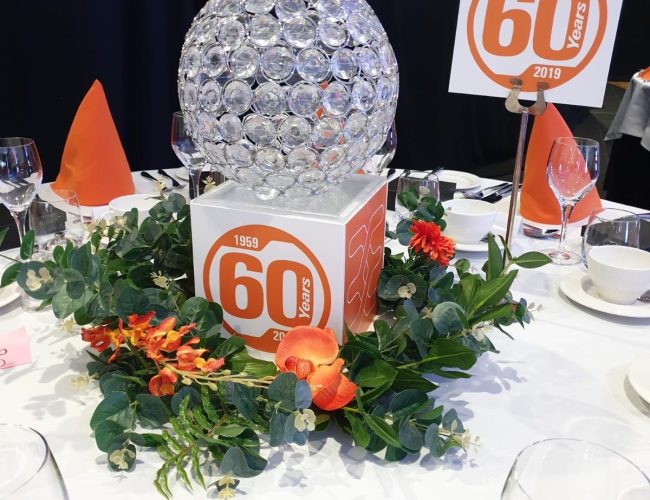 Branded Bespoke Table Centres - Eventologists