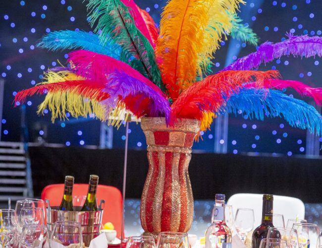 Circus Theme Feather Table Centres - Eventologists