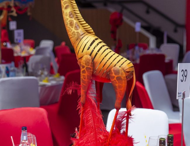 Circus Theme Giraffe Table Centres - Eventologists