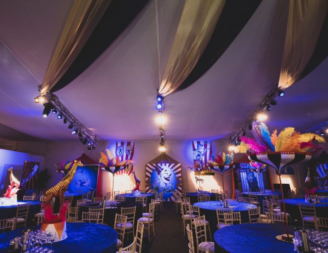 Circus Theme Parasol Table Centres - Eventologists