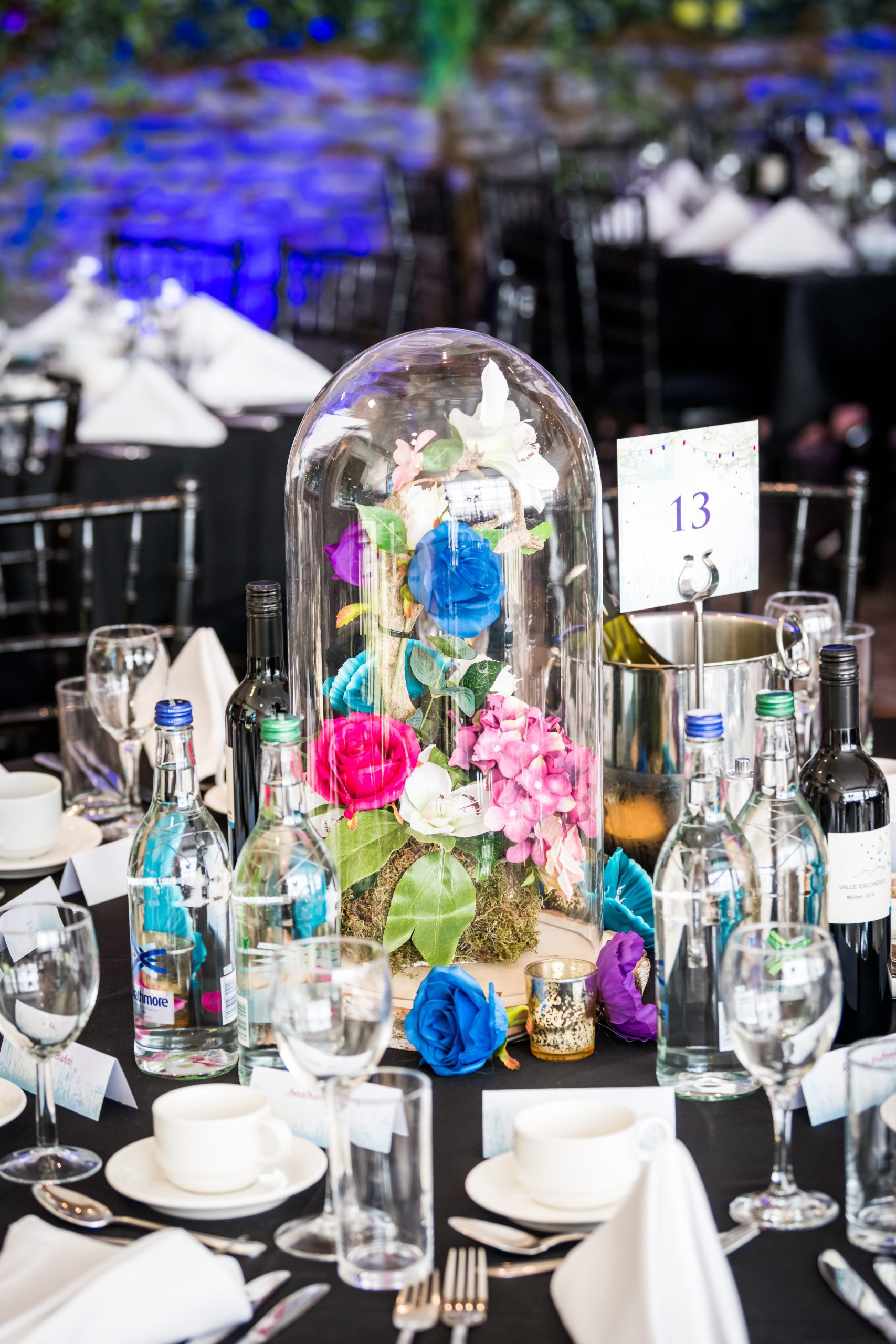 Enchanted Floral Cloche Table Centres - Eventologists