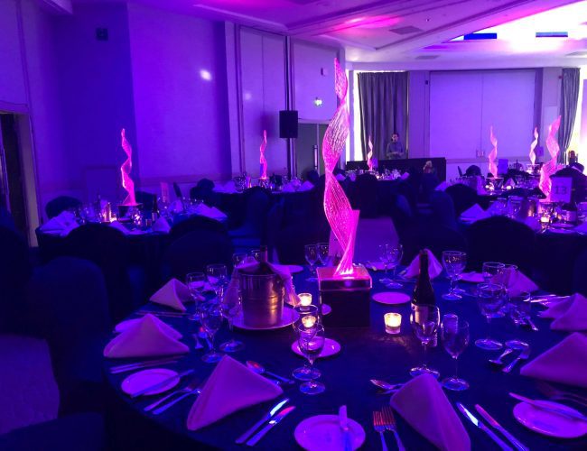 Light Up Ribbon LED Table Centre - Eventologists