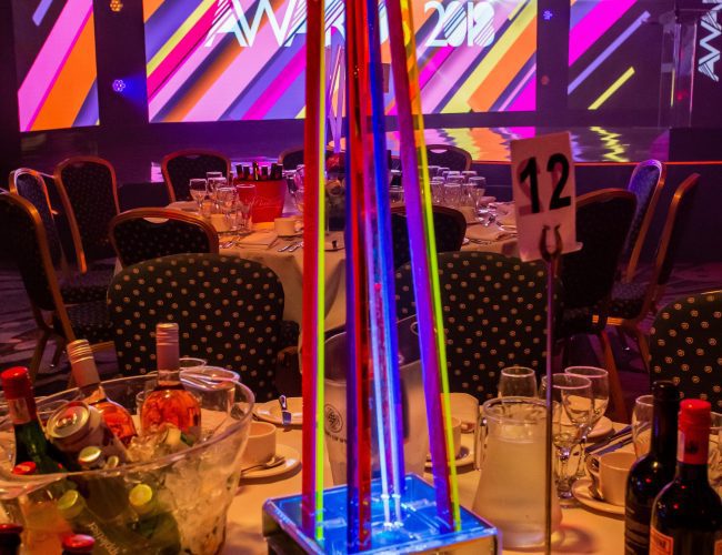 Light up Spectrum LED Table Centre - Eventologists