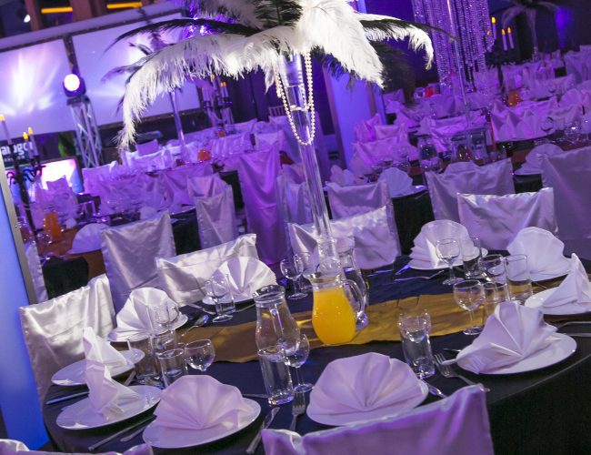 Martini Feather Table Centre - Eventologists