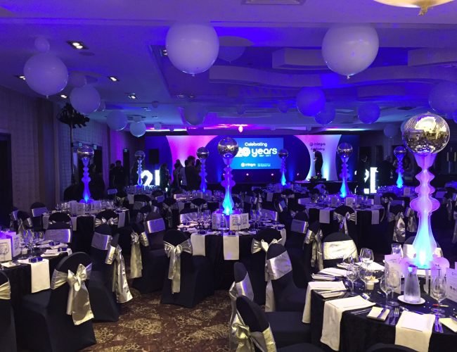 Tall Disco Mirror Ball Table Centres - Eventologists