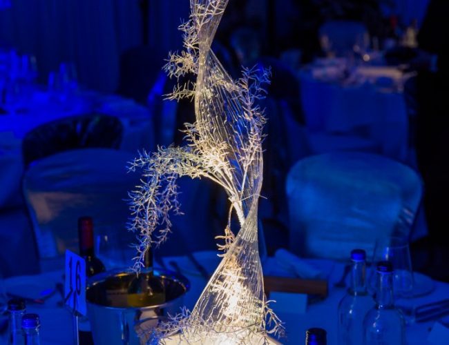 Light Up Ribbon Foliage Table Centre - Eventologists