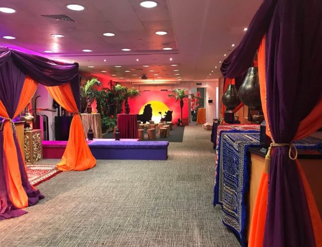 Multi Coloured Wall & Curtain Draping - Eventologists